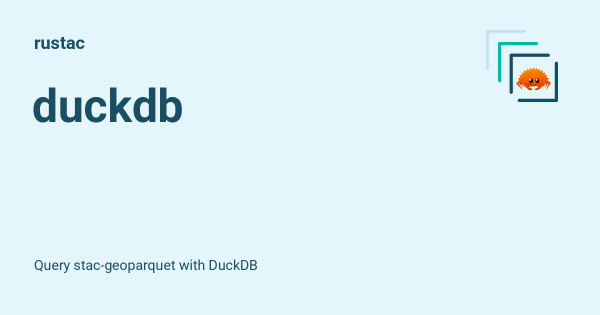 duckdb - rustac