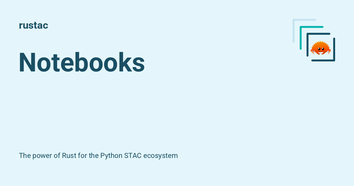 Notebooks - rustac