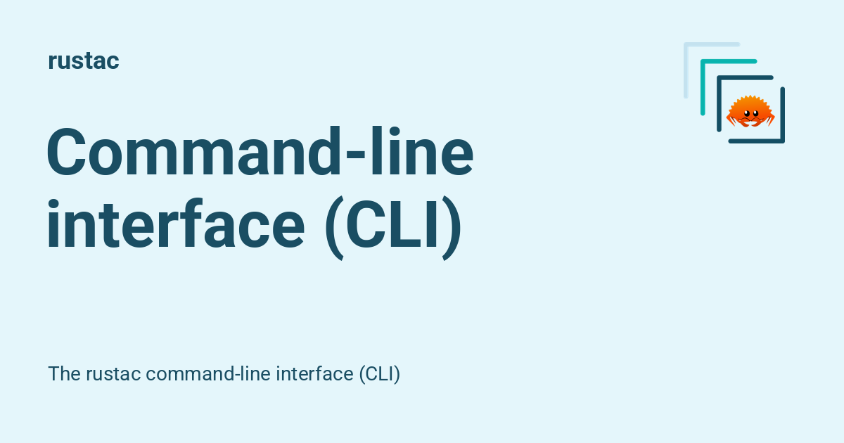 Command-line interface (CLI) - rustac
